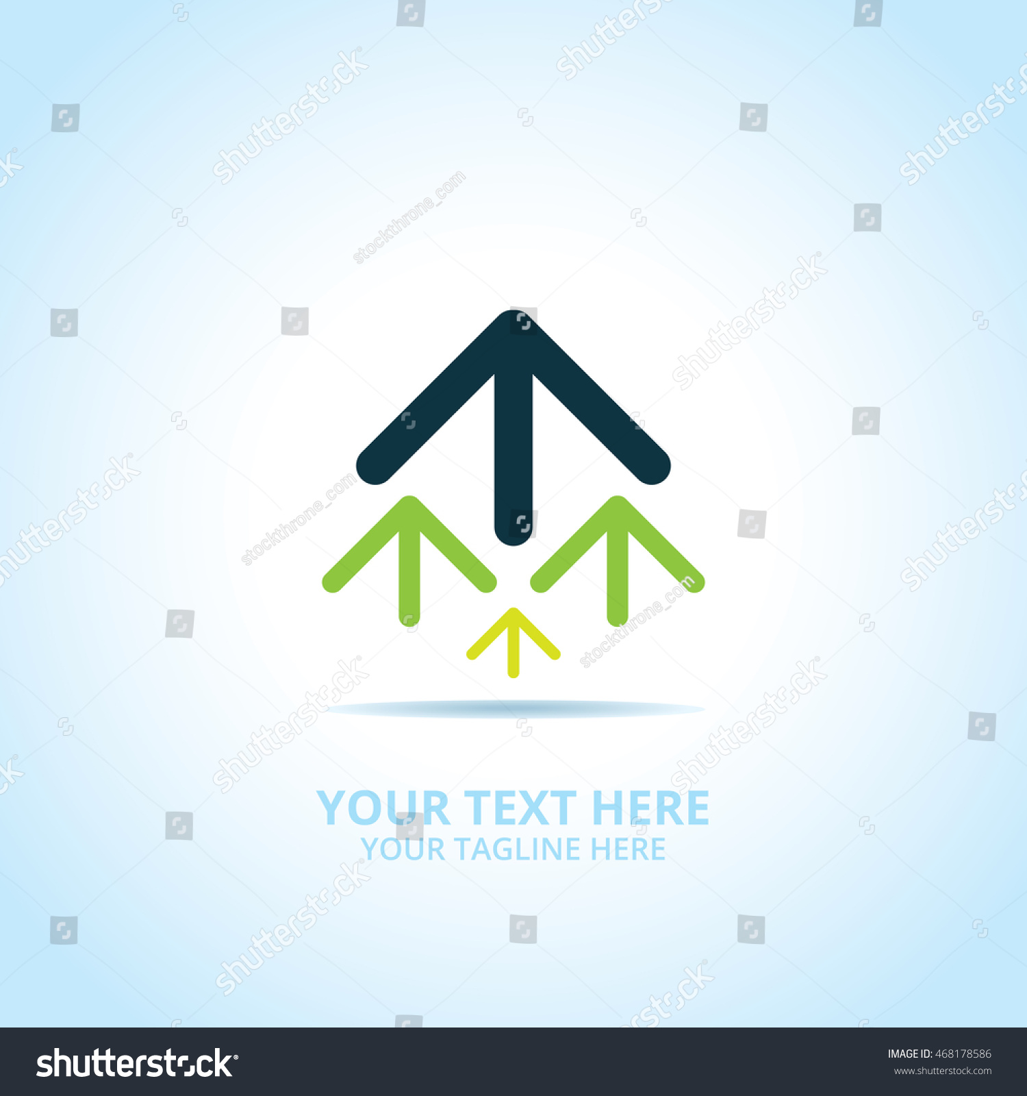 Progress Arrows Abstract Emblem Design Concept Stock Vector (Royalty ...