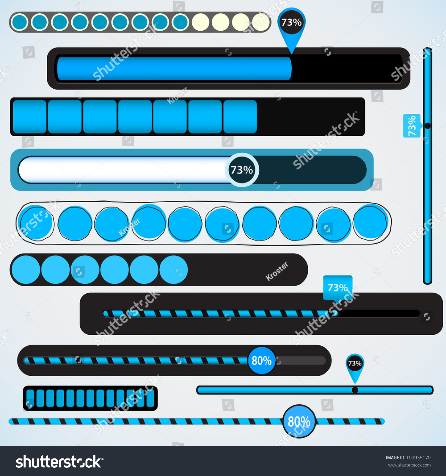 Progress Bar Vector Illustration: vector de stock (libre de regalías ...