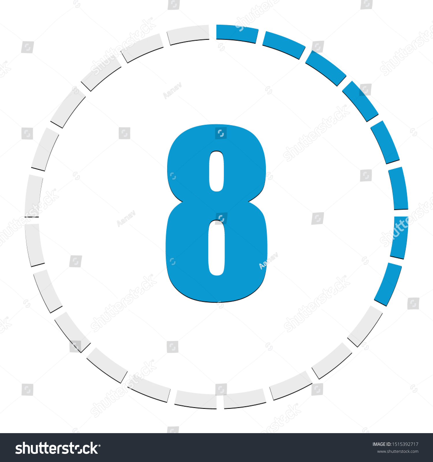 Progress Completion Step Indicator Segmented Circle: vetor stock (livre de direitos) 1515392717 ...