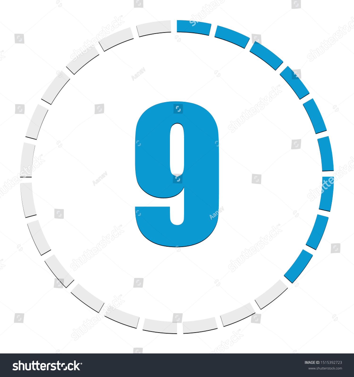 Progress Completion Step Indicator Segmented Circle: vector de stock (libre de regalías ...