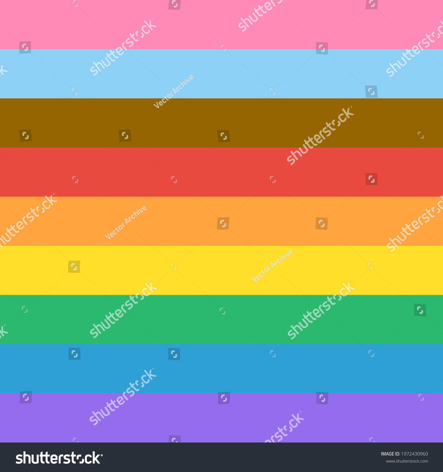Progress Pride Flag Rainbow Colours Background 스톡 벡터(로열티 프리) 1972430960 ...