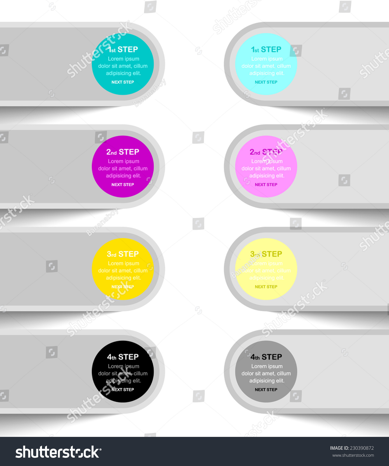 Progress Steps Design Element Custom Designs Stock Vector (Royalty Free ...