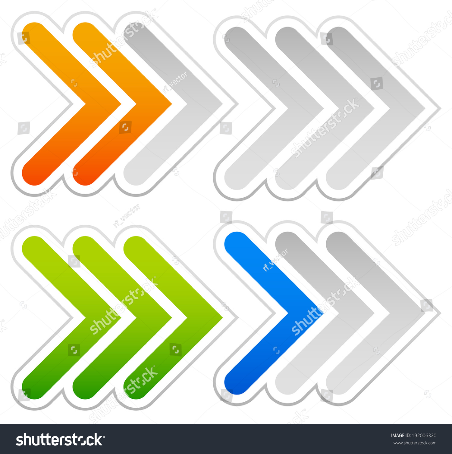 Progression Arrows Steps Phrases Levels Stock Vector (Royalty Free ...