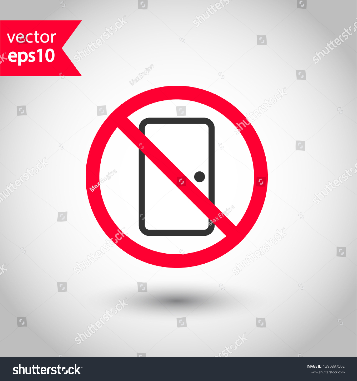 Prohibited Exit Vector Icon No Entry: vector de stock (libre de ...