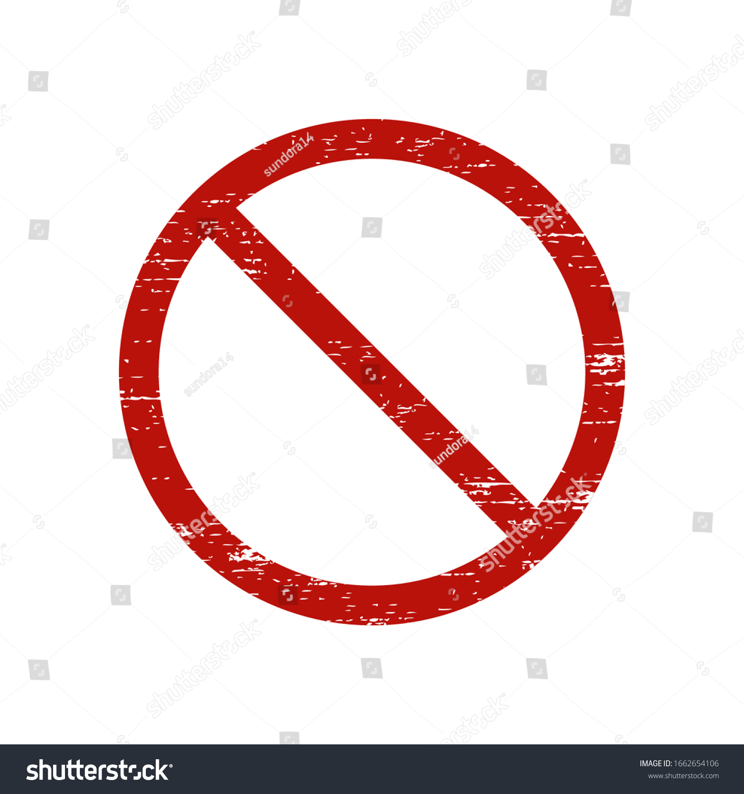 Prohibited Grunge Road Sign Vector Stock Vector (Royalty Free) 1662654106