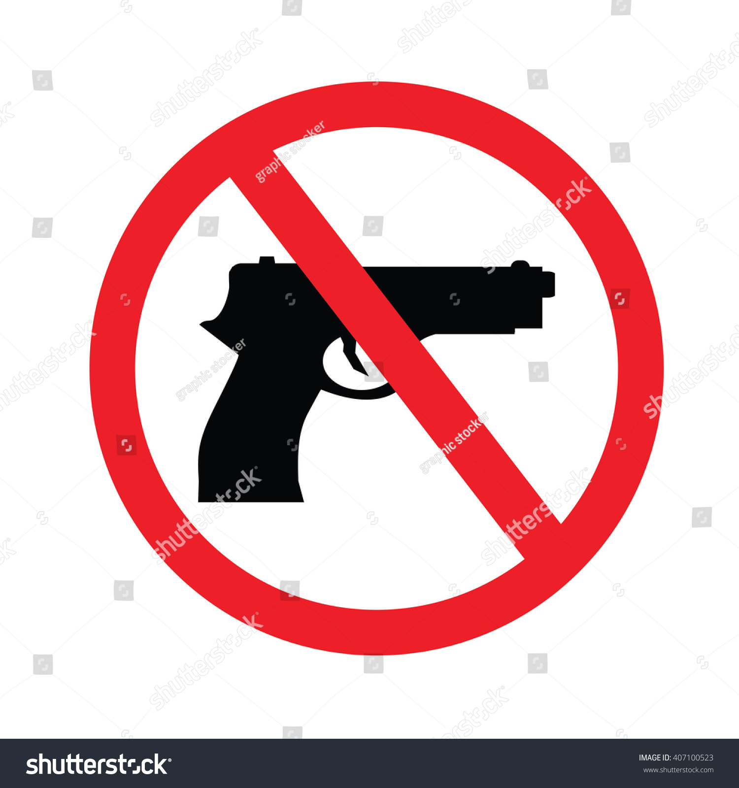 Prohibited Sign No Weapon Vector Illustration: Vector có sẵn (miễn phí ...