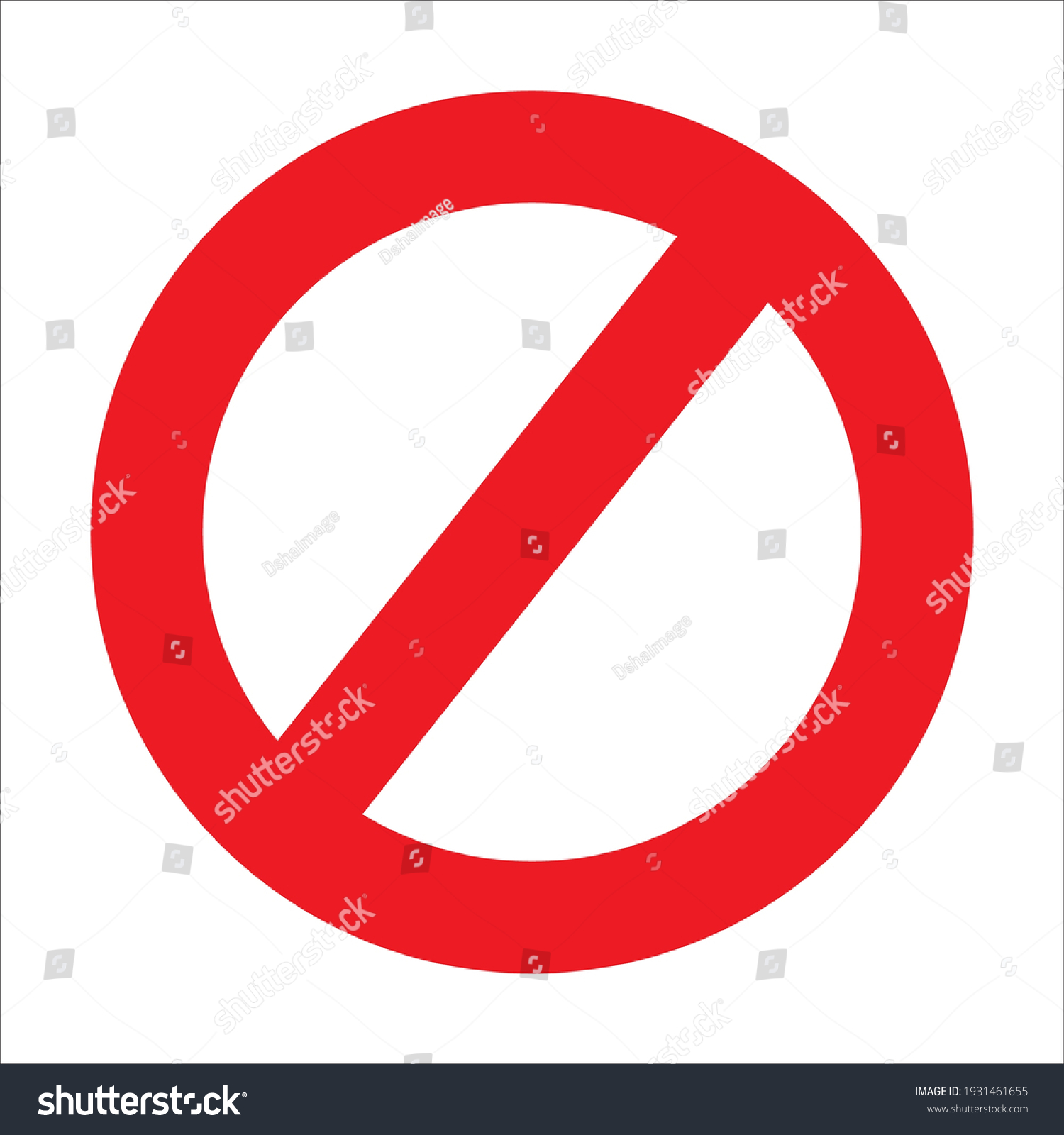Prohibited Sign Vector Art Illustration Stock Vector (Royalty Free ...