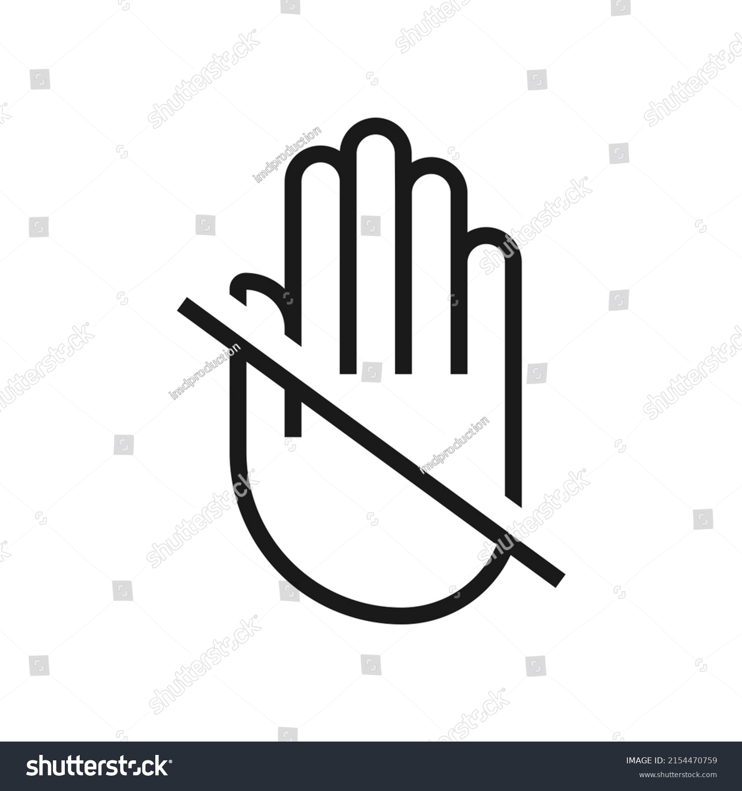 Prohibition Do Not Touch Do Not Stock Vector (Royalty Free) 2154470759 ...