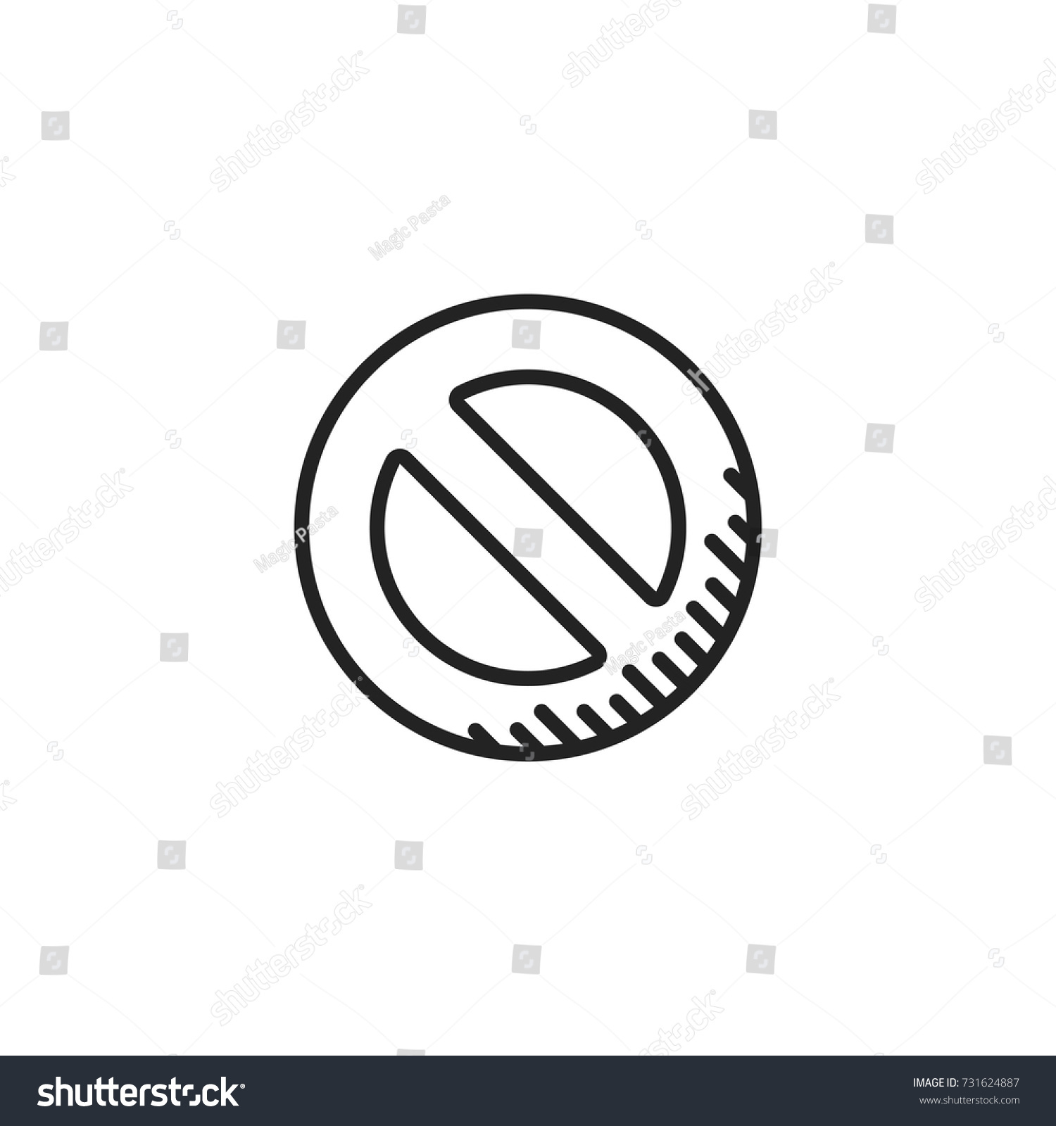 Prohibition Icon Vector Isolated Stock Vector (Royalty Free) 731624887 ...