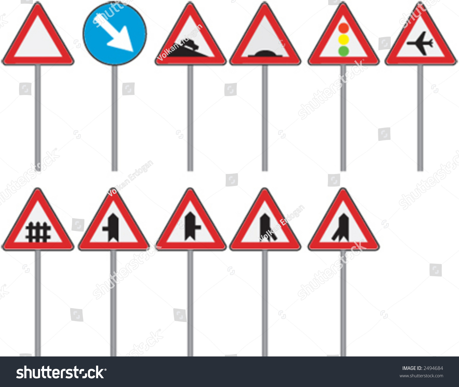 Prohibition Road Signs Vector Format Stock-vektor (royaltyfri) 2494684 ...