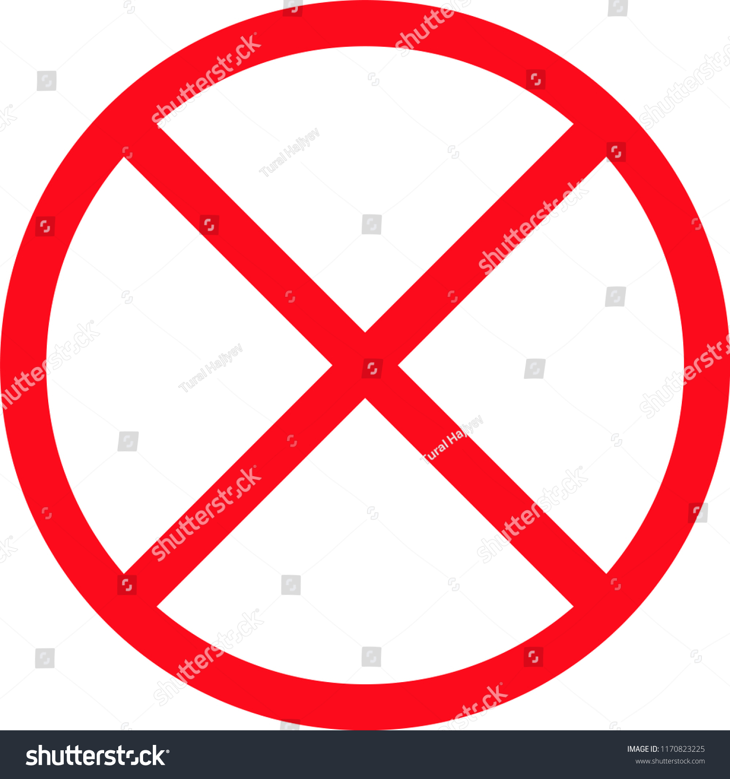 Prohibitory Traffic Sign Vector Logo Stock Vector (Royalty Free) 1170823225