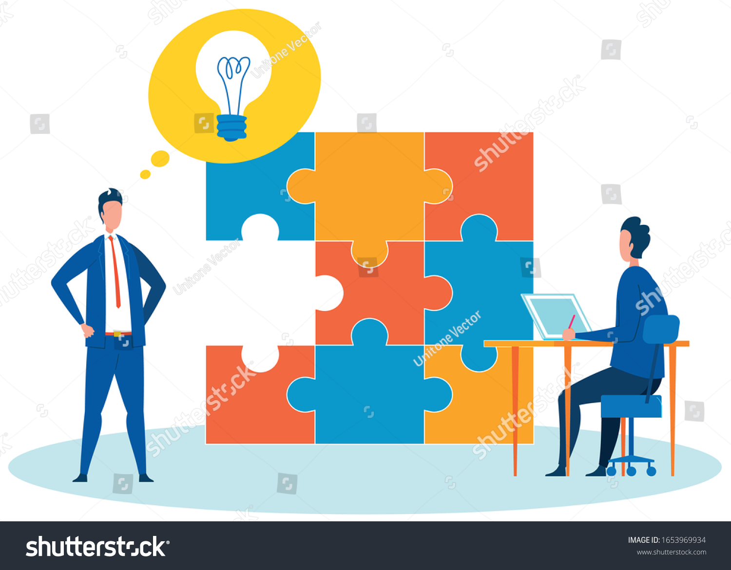 Project Completion Plan Flat Vector Illustration Stock Vector (Royalty ...