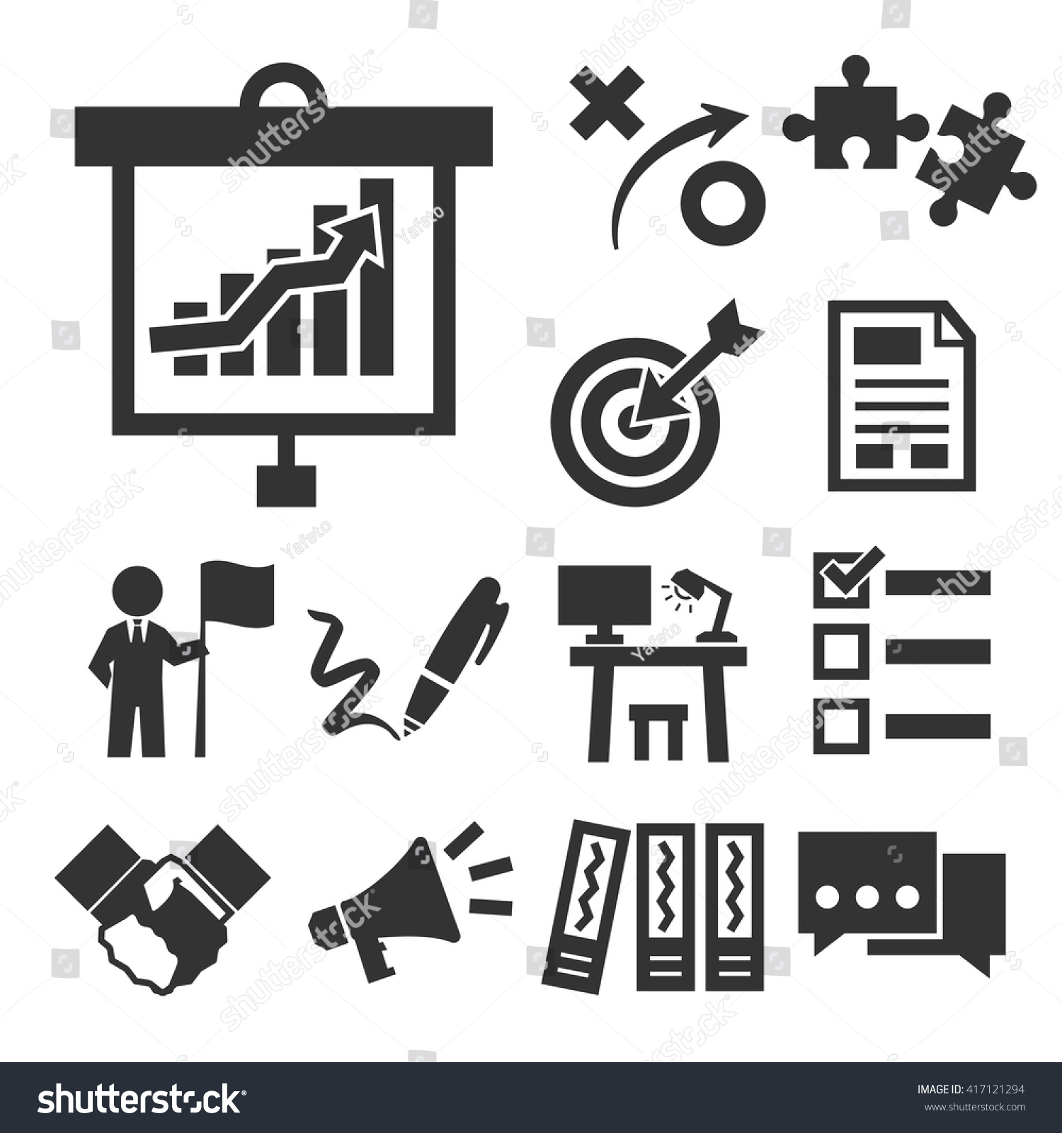 Project Management Icon Set Stock Vector (Royalty Free) 417121294