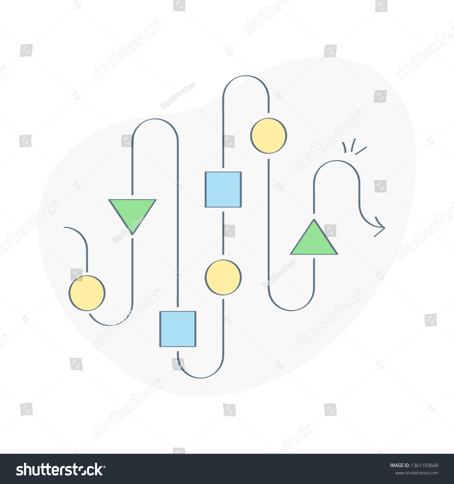 Project Roadmap Planning Organizing Development Process Stock Vector ...