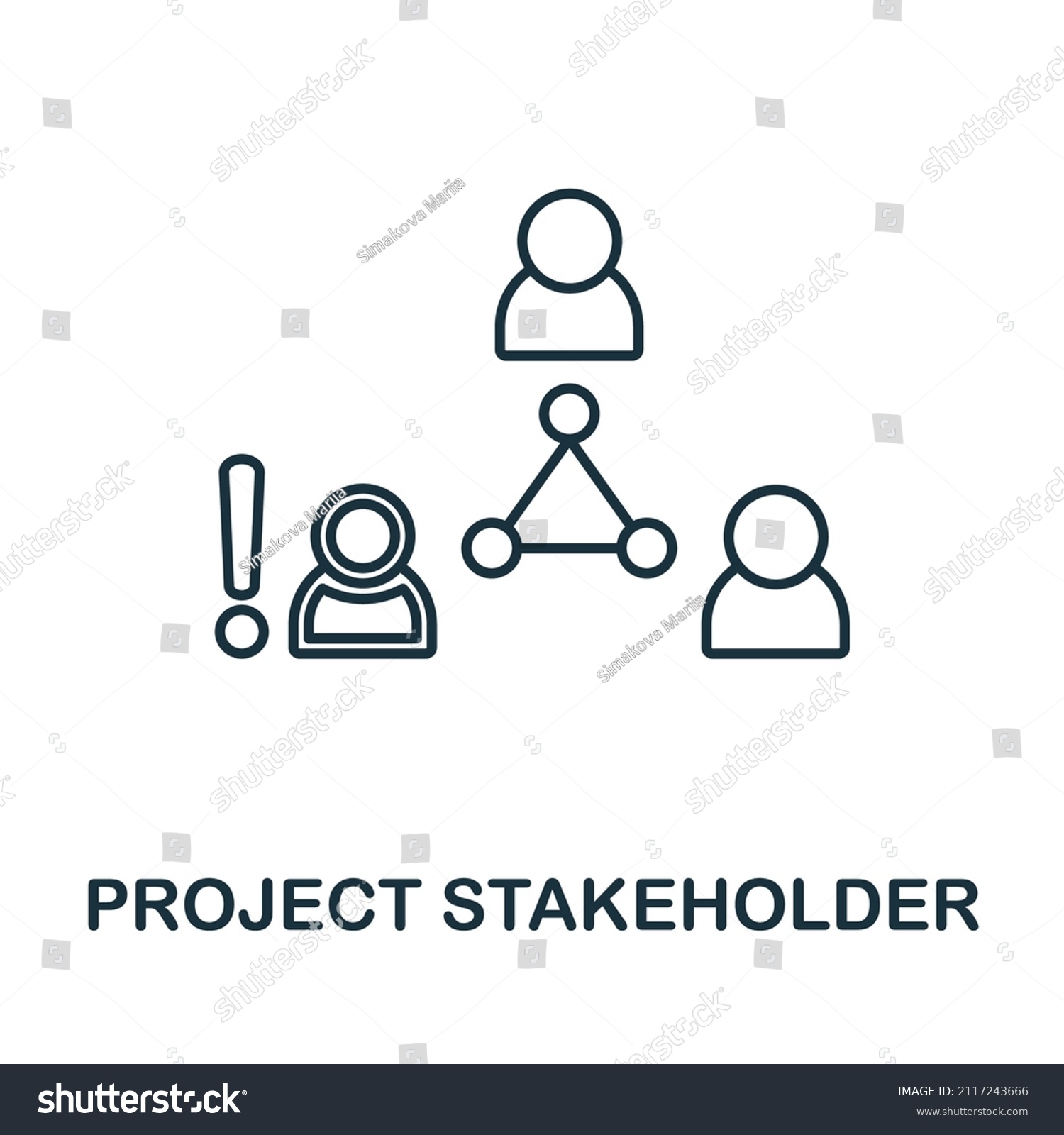 Project Stakeholder Icon Line Element Project Stock Vector (Royalty ...