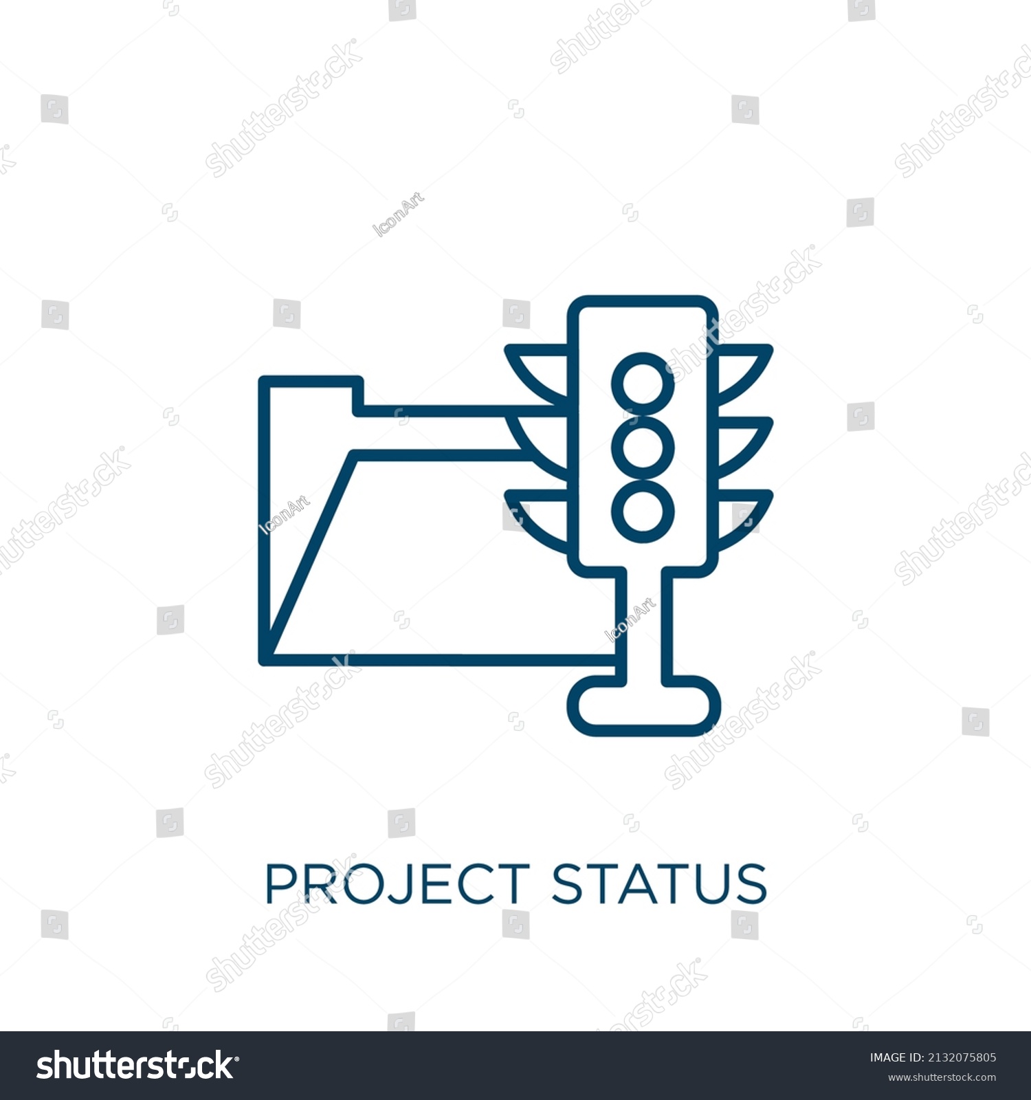 Project Status Icon Thin Linear Project Stock Vector (Royalty Free ... Project Status Icon Thin Linear Project Stock Vector (Royalty Free ...