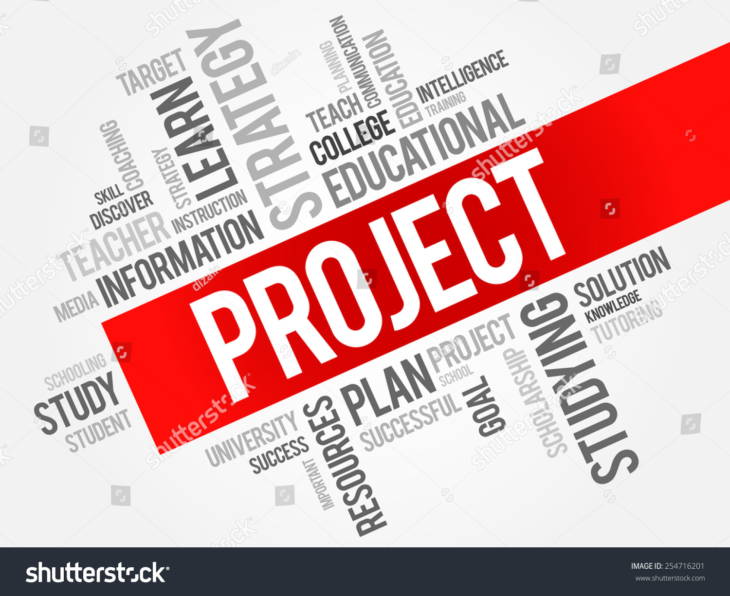 Project Word Cloud Education Concept Stock Vector (Royalty Free ...