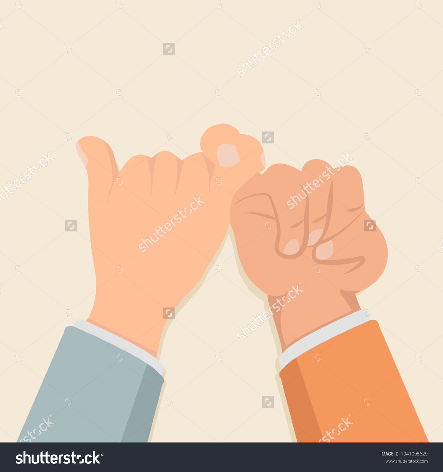 Promise Hands Flat Design Stock Vector (Royalty Free) 1041095629 ...