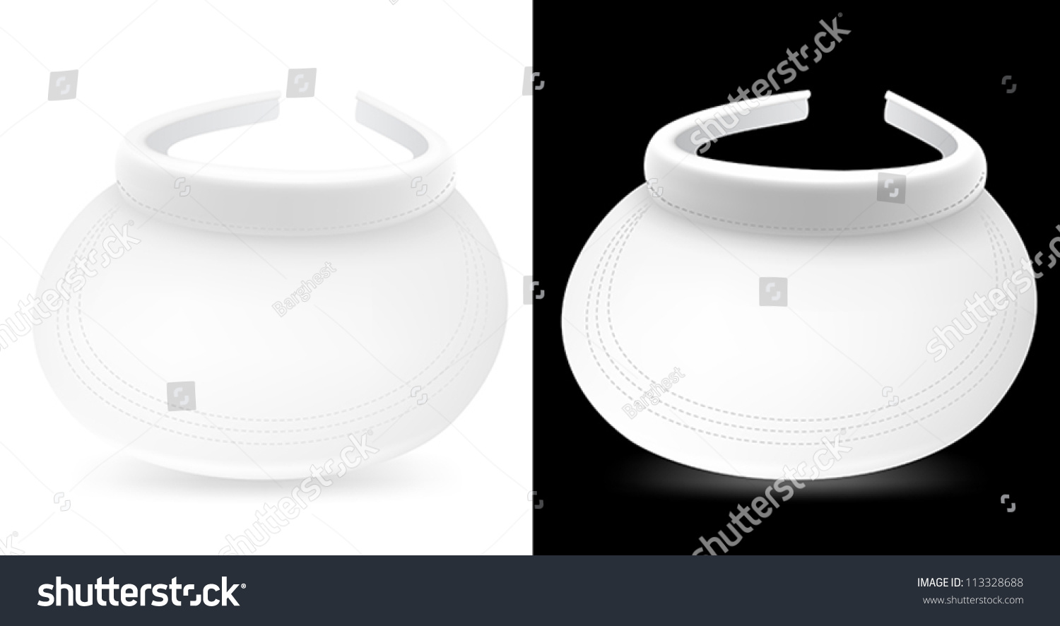Promo Blank Visor Template Stock Vector (Royalty Free) 113328688