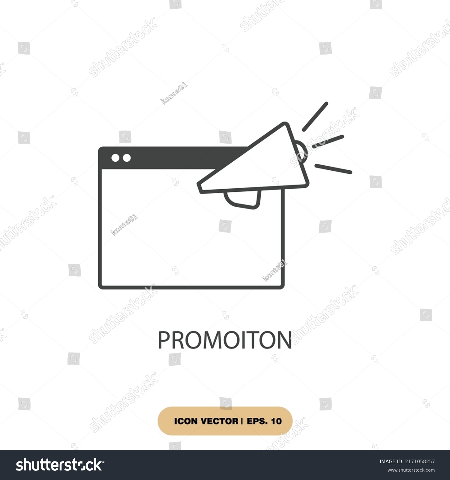 Promoiton Icons Symbol Vector Elements Infographic Stock Vector ...