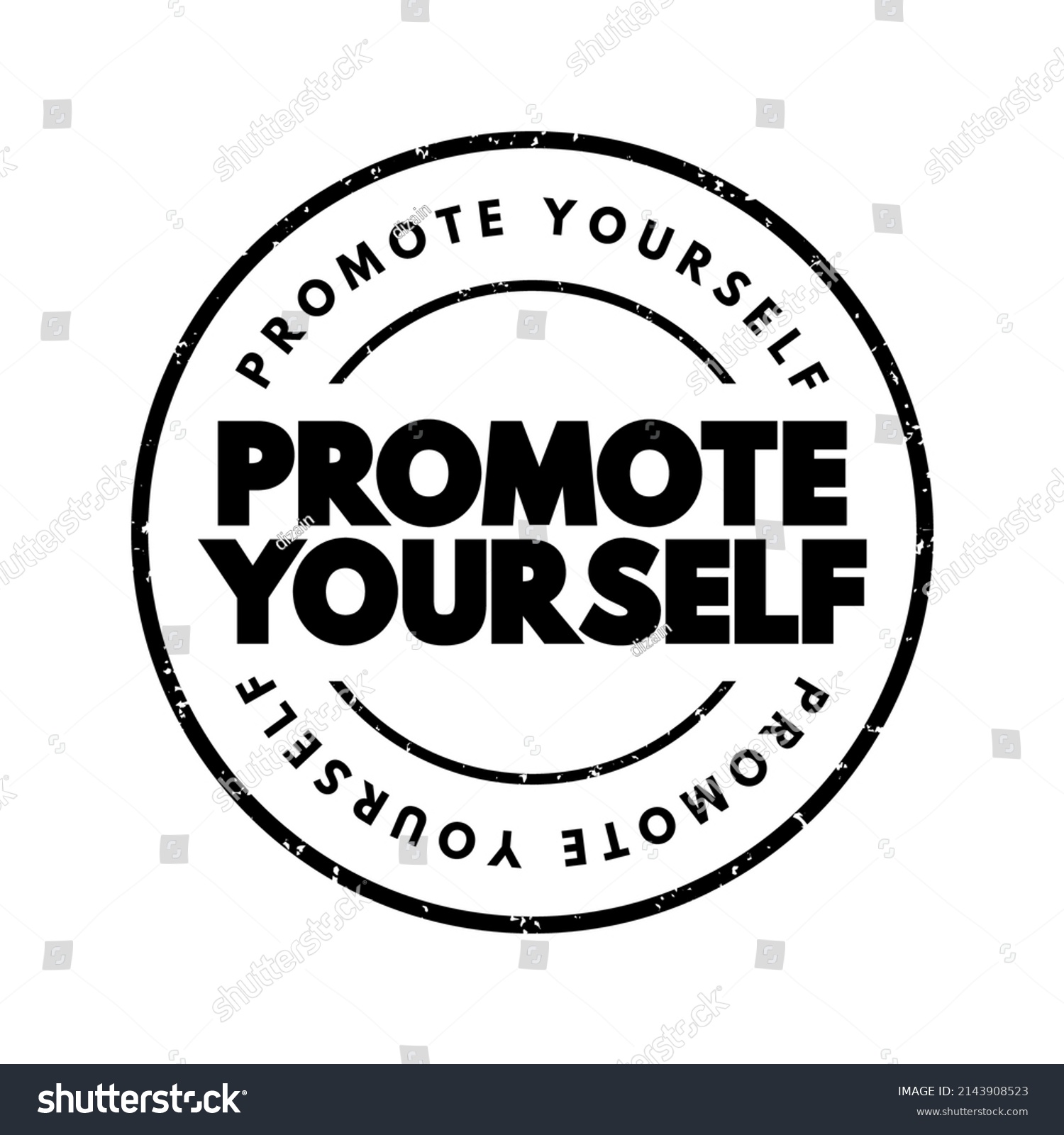 Promote Yourself Text Stamp Concept Background Stock Vector (Royalty ...