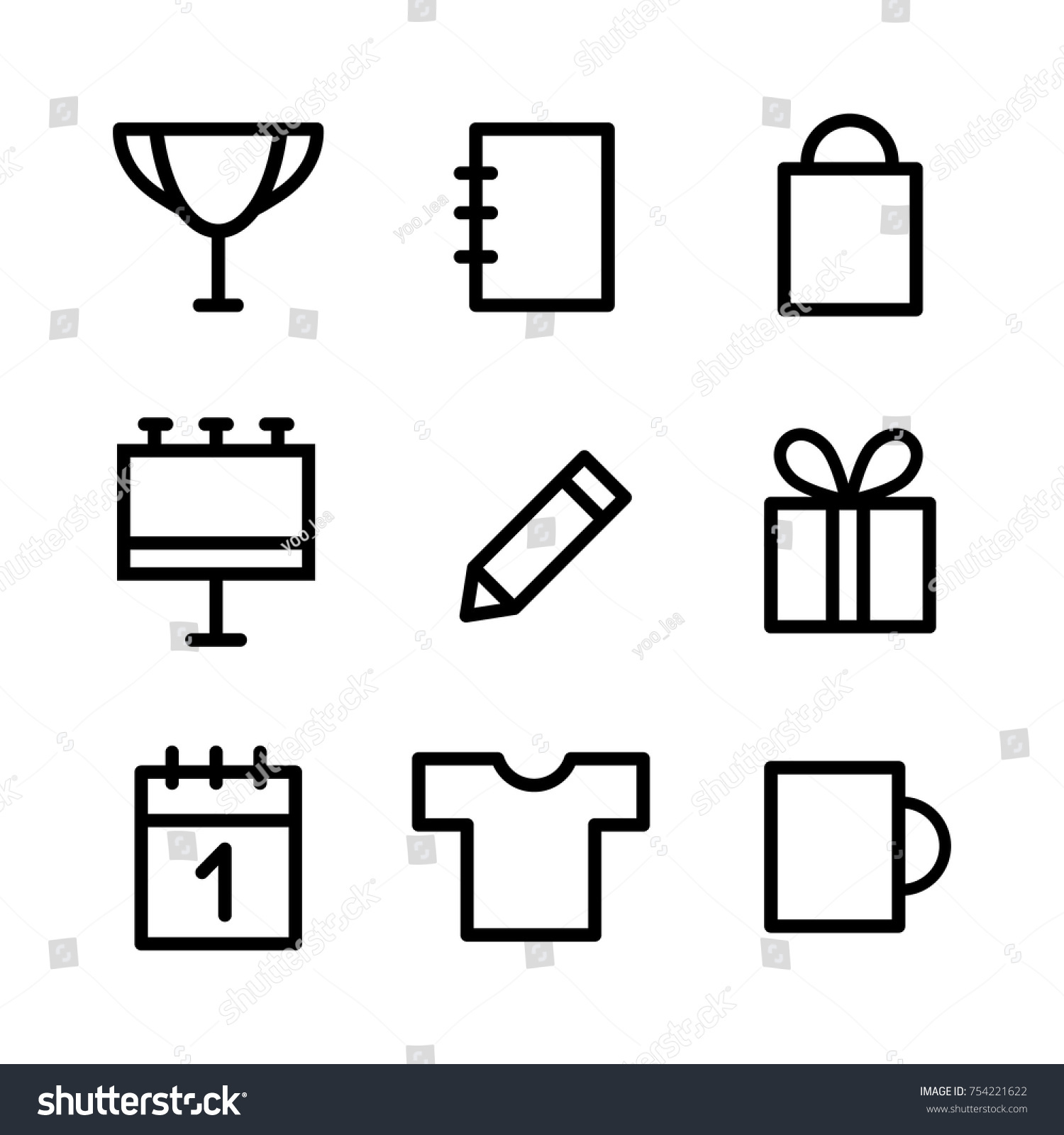 Promotional Icon Set Stock Vector (Royalty Free) 754221622 | Shutterstock