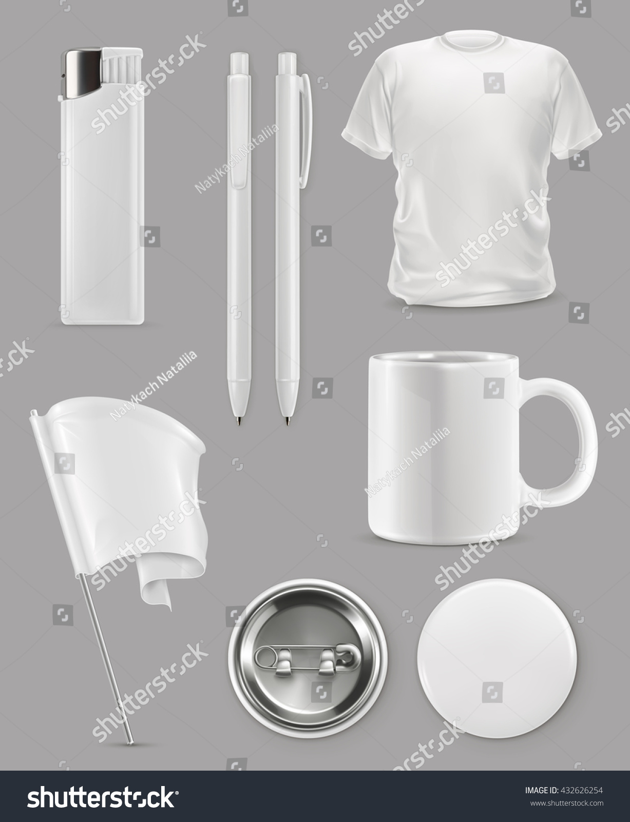 Promotional Items Vector Set Mockup Stock Vector (Royalty Free ...