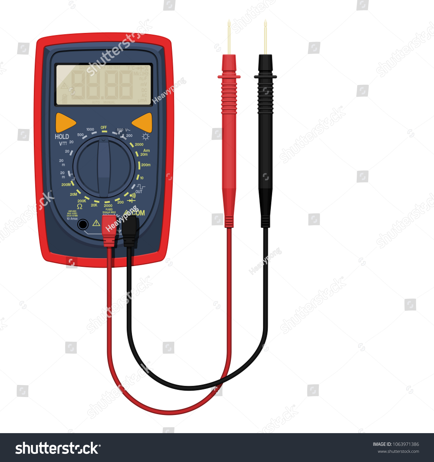 Prompt Multimeter On Transparent Background Stock Vector (Royalty Free ...