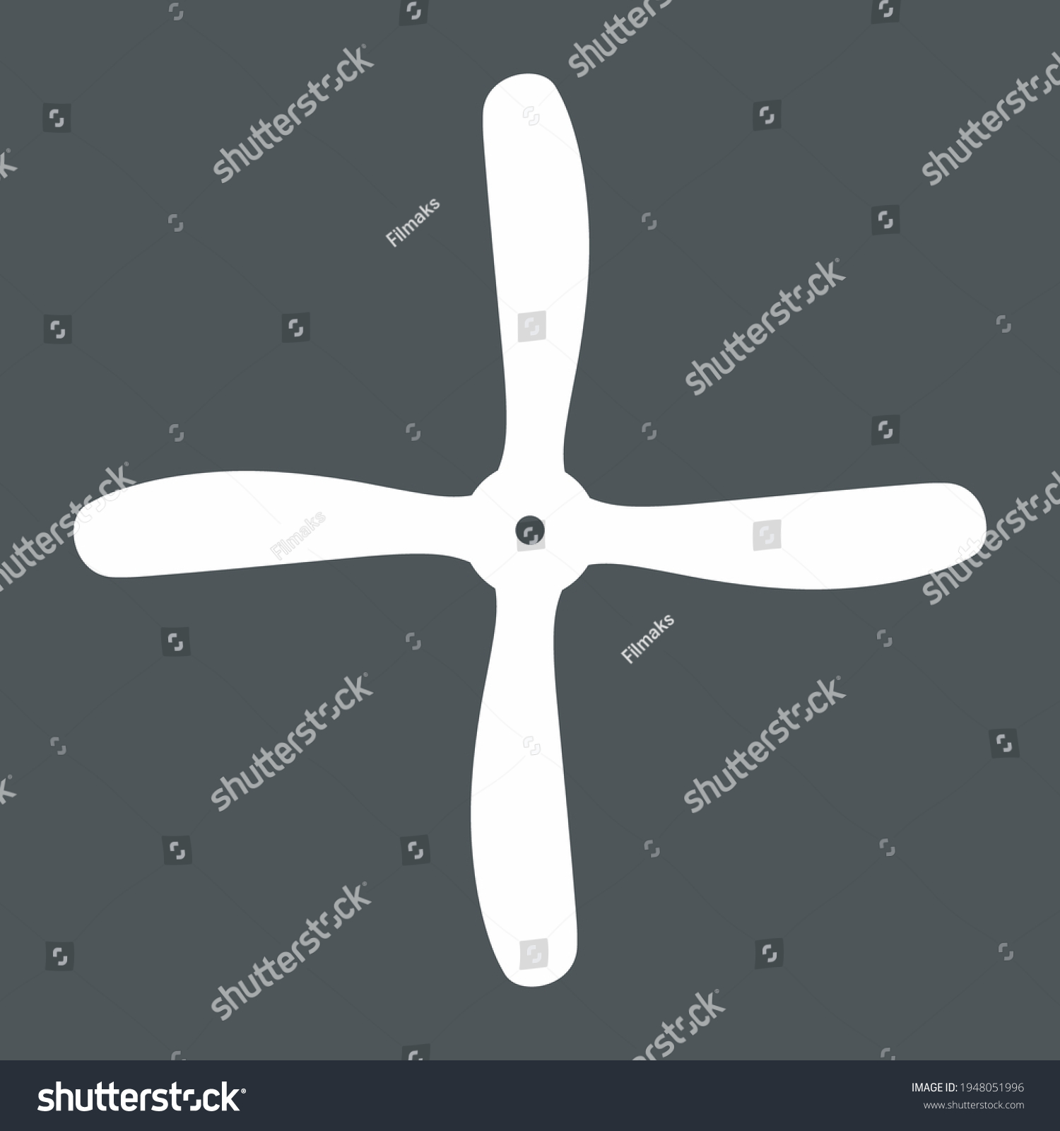 Propeller Airplane Vector Illustration Cut Stock Vector (Royalty Free ...