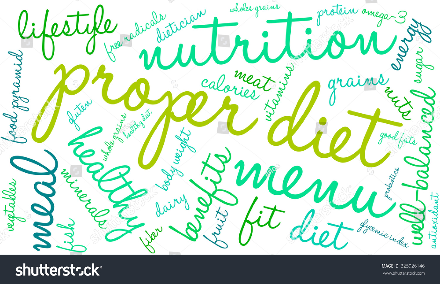 Proper Diet Word Cloud On White Stock Vector (Royalty Free) 325926146 ...
