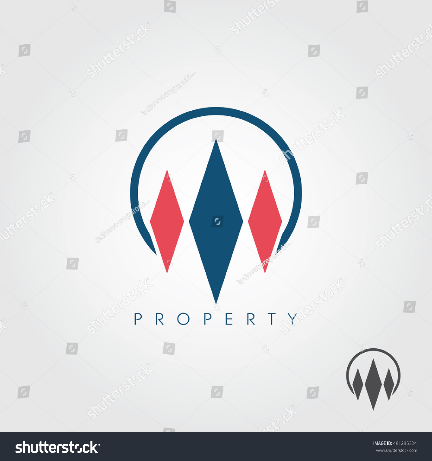 Property Logo Icon Project Identity Vector: vector de stock (libre de ...