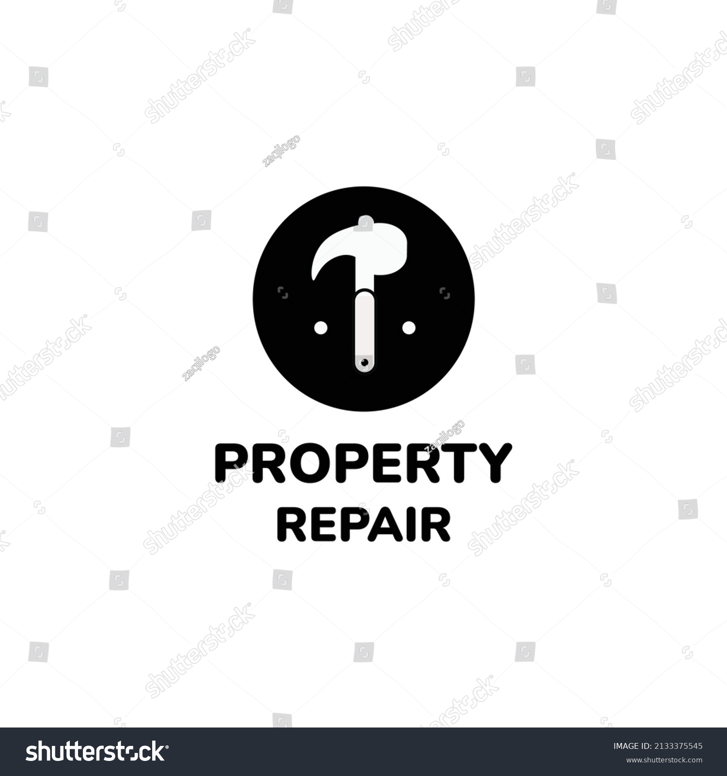 Property Repair Logo Design Vector Stock Vector (Royalty Free ...