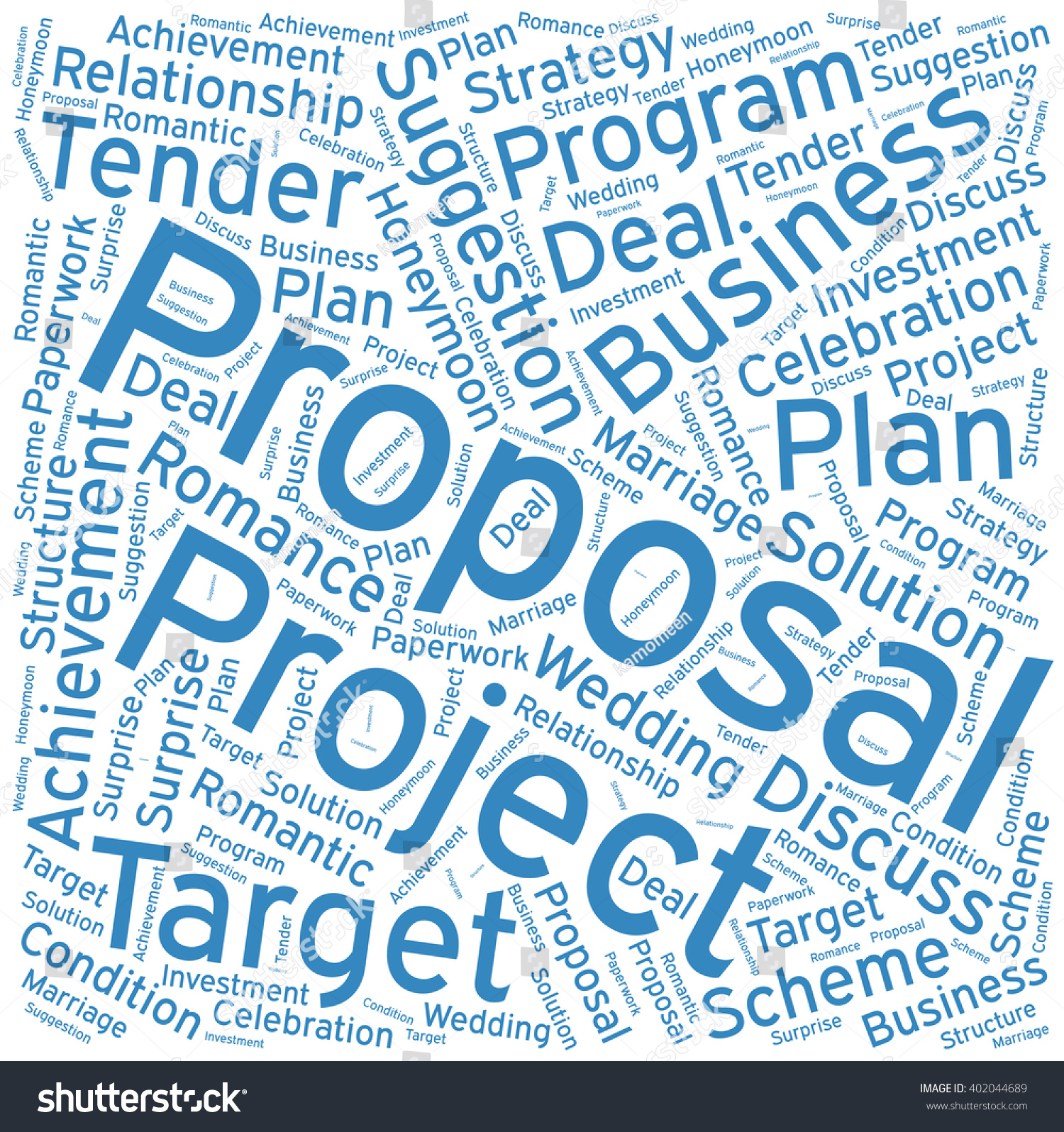 Proposal Word Cloud Art Background: vector de stock (libre de regalías ...
