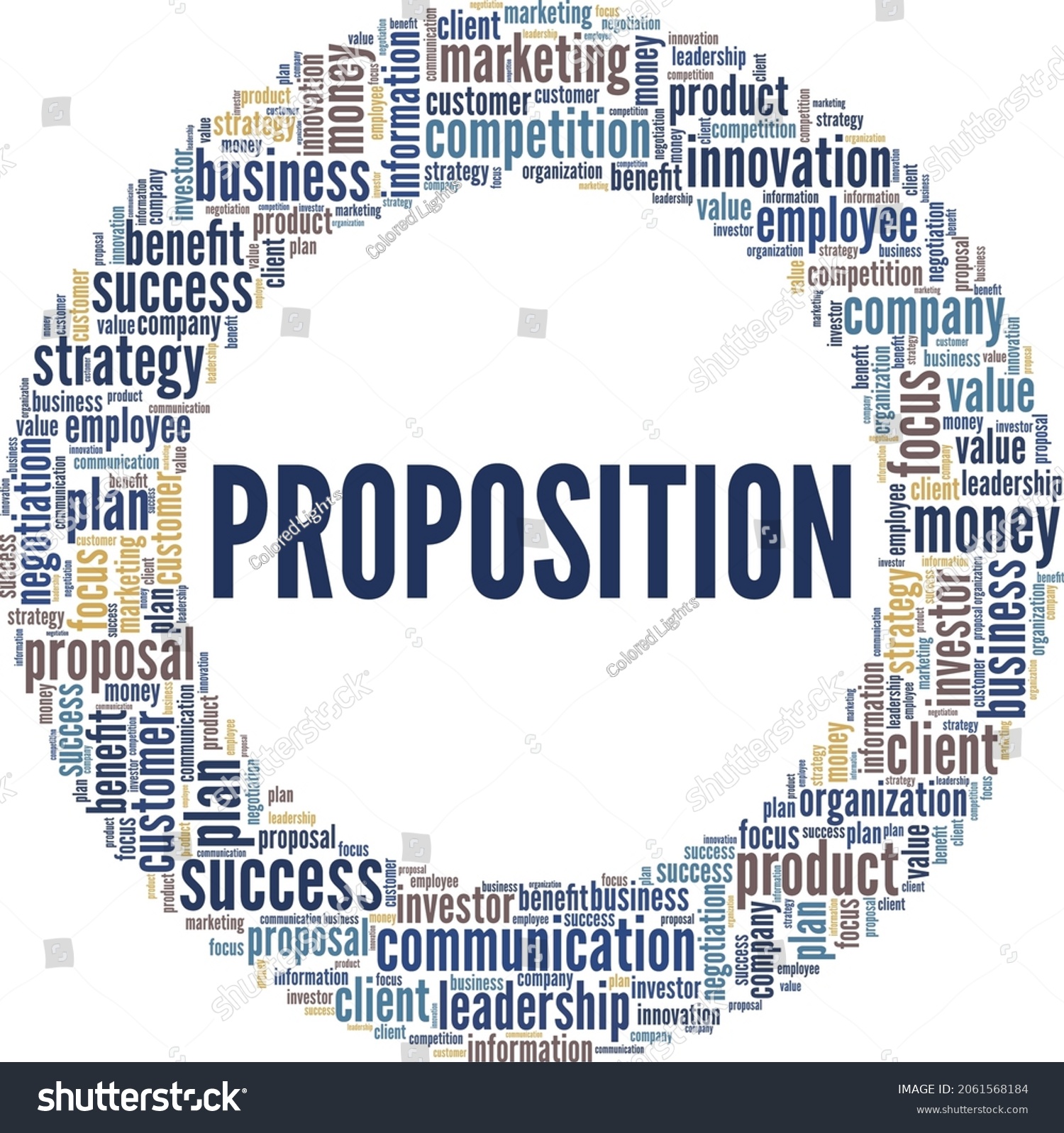 Proposition Vector Illustration Word Cloud Isolated Stock Vector ...