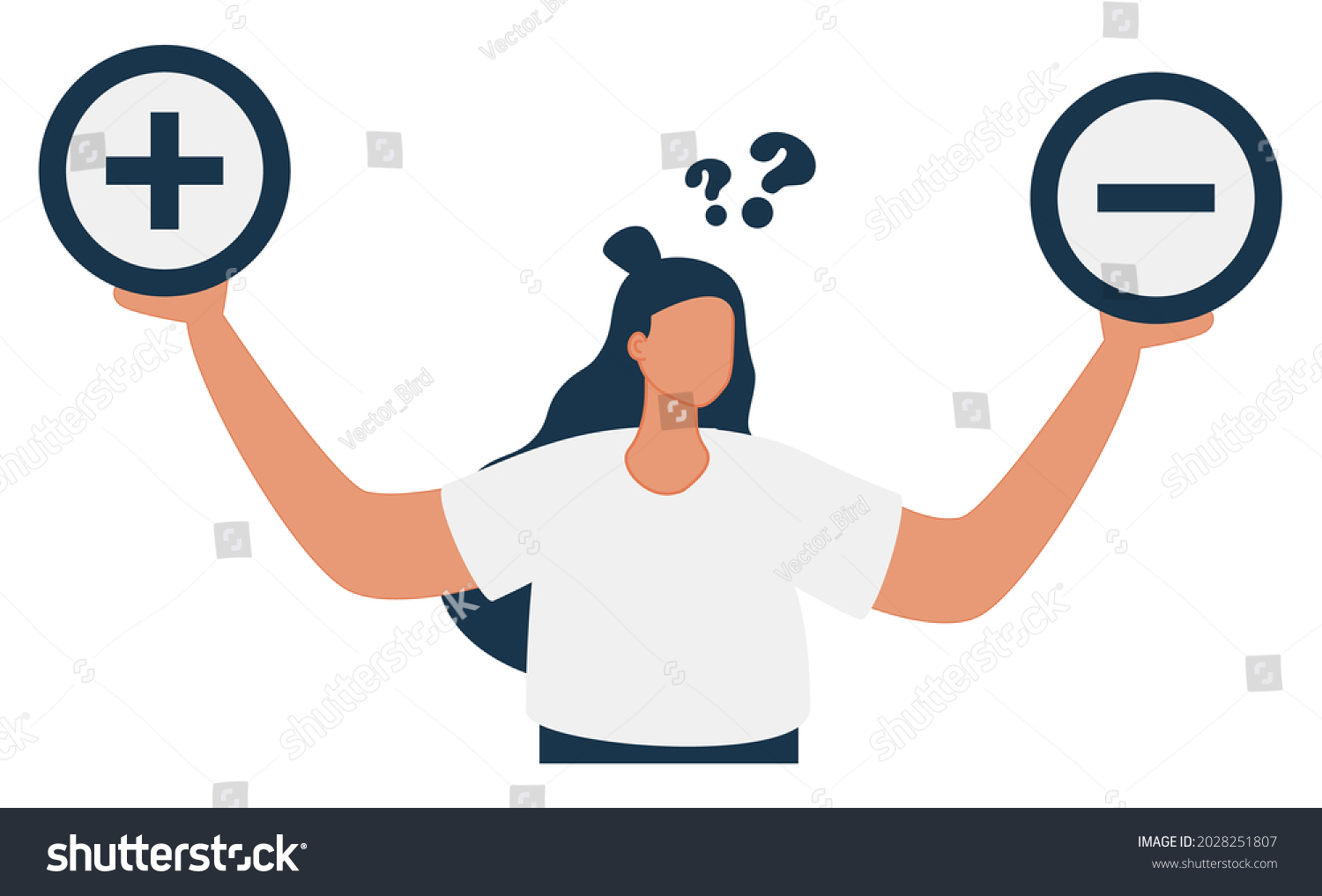 Les avantages et les inconvénients de : image vectorielle de stock ...