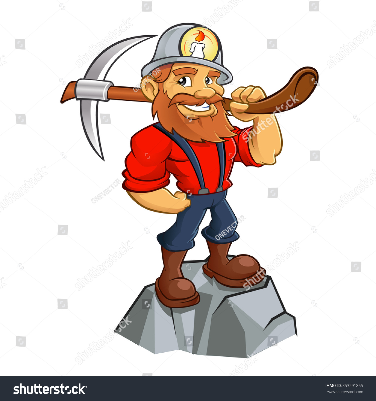 Prospector Cartoon Stock Vector 353291855 - Shutterstock