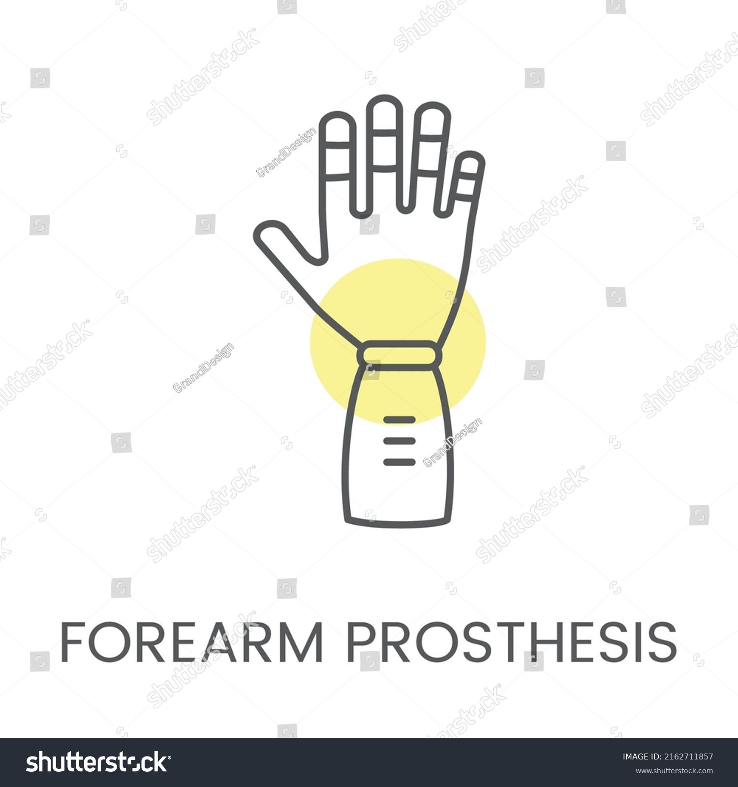Prosthetic Arm Vector Line Icon Stock Vector (Royalty Free) 2162711857 ...