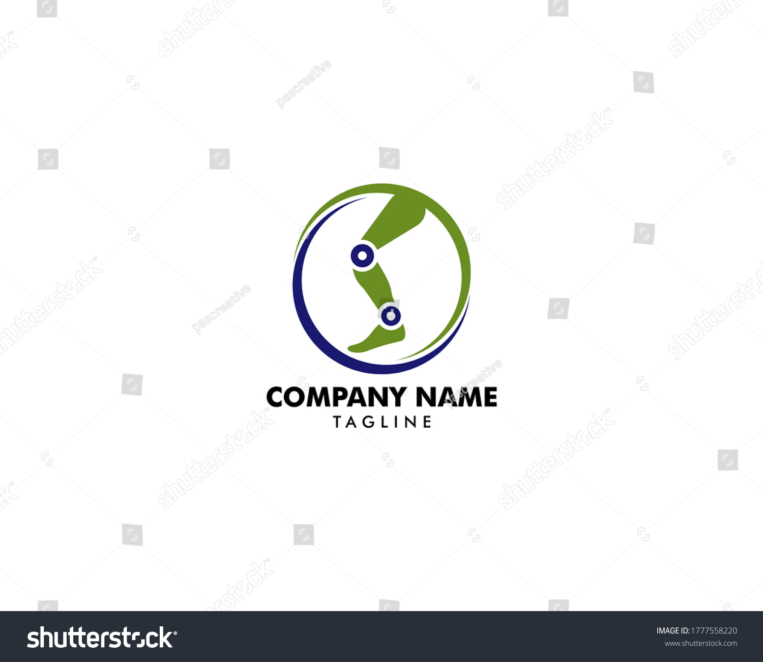 Prosthetic Leg Logo Template Design: Vector có sẵn (miễn phí bản quyền ...