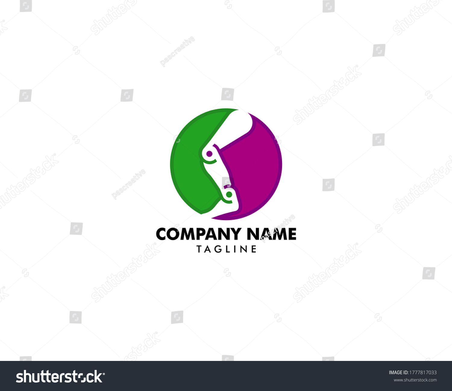 Prosthetic Leg Logo Template Design Stock Vector (Royalty Free) 1777817033