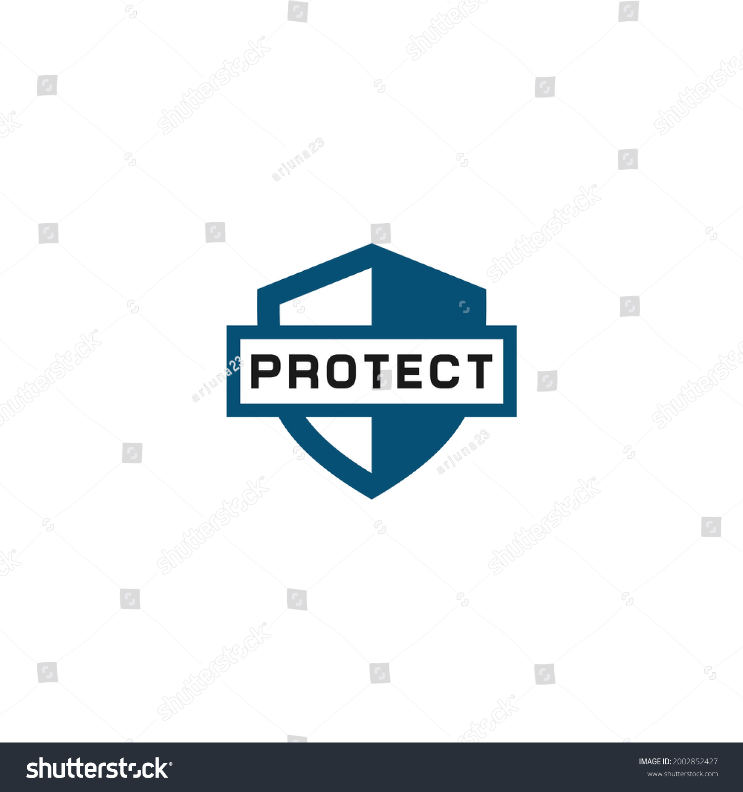 Protec Logo Template White Background Stock Vector (Royalty Free ...