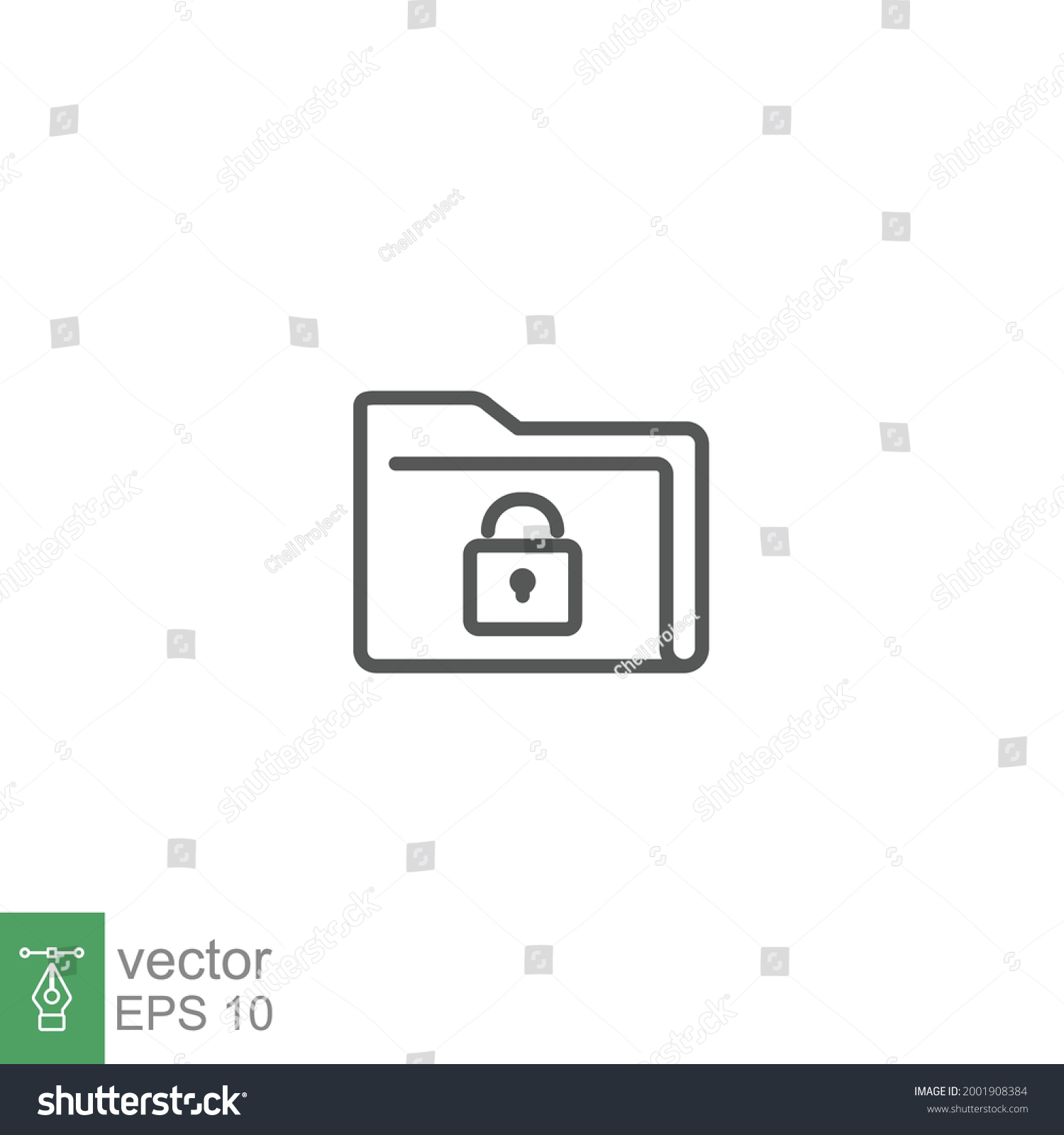 Protect Documents Unlock Folder Icon Folder Stock Vector (Royalty Free ...