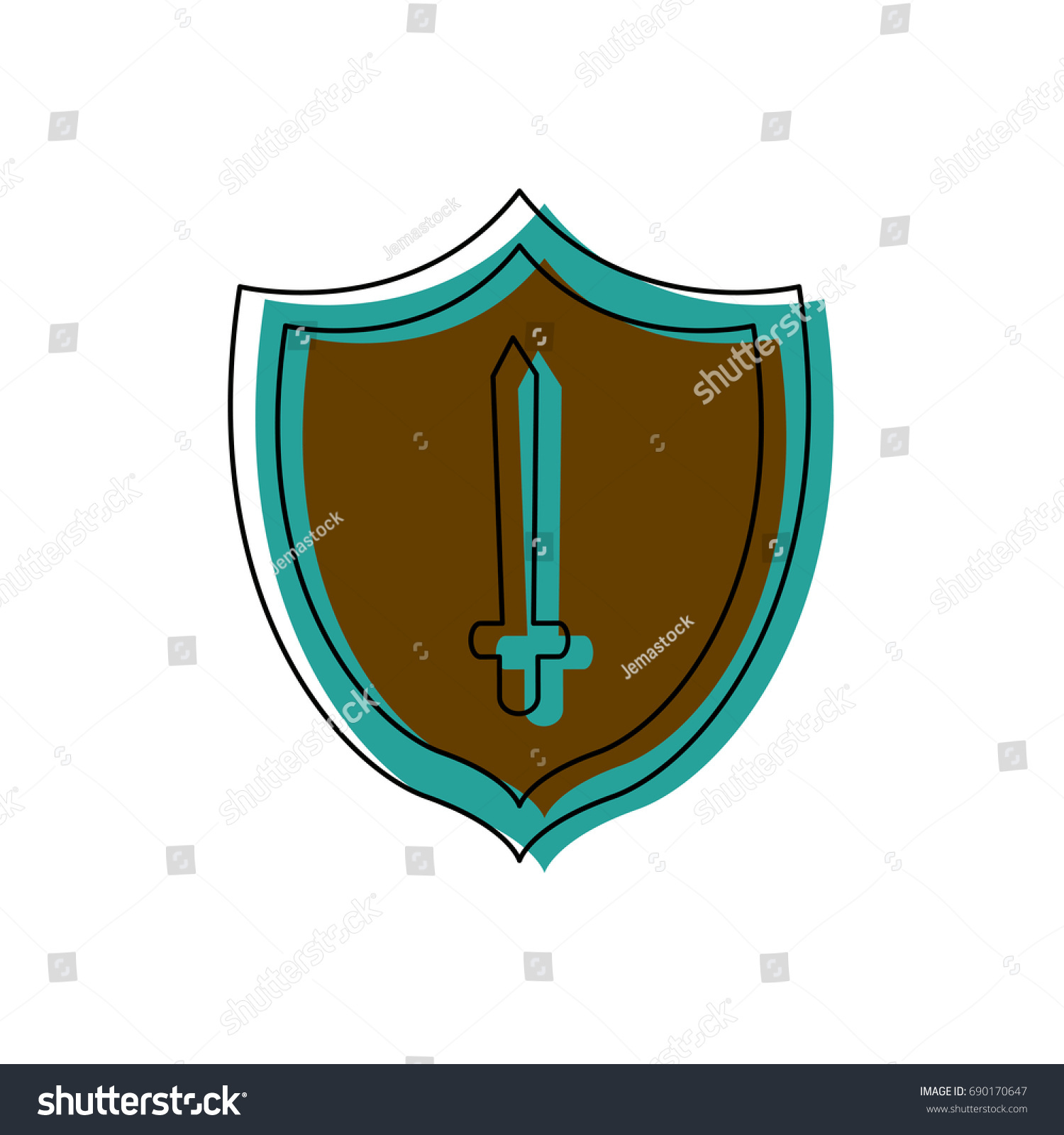 Protection Shield Concept Safety Privacy Security Stock Vector (Royalty ...
