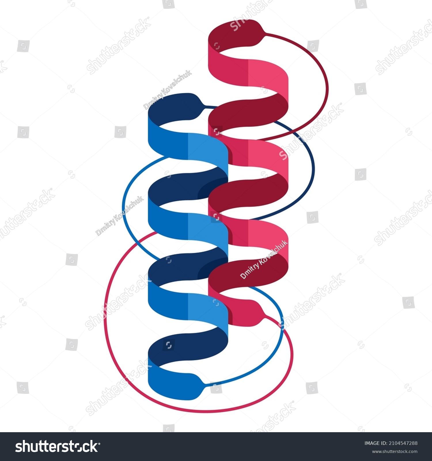 Protein Flat Icon 2 Sample Spirals Stock Vector (Royalty Free) 2104547288