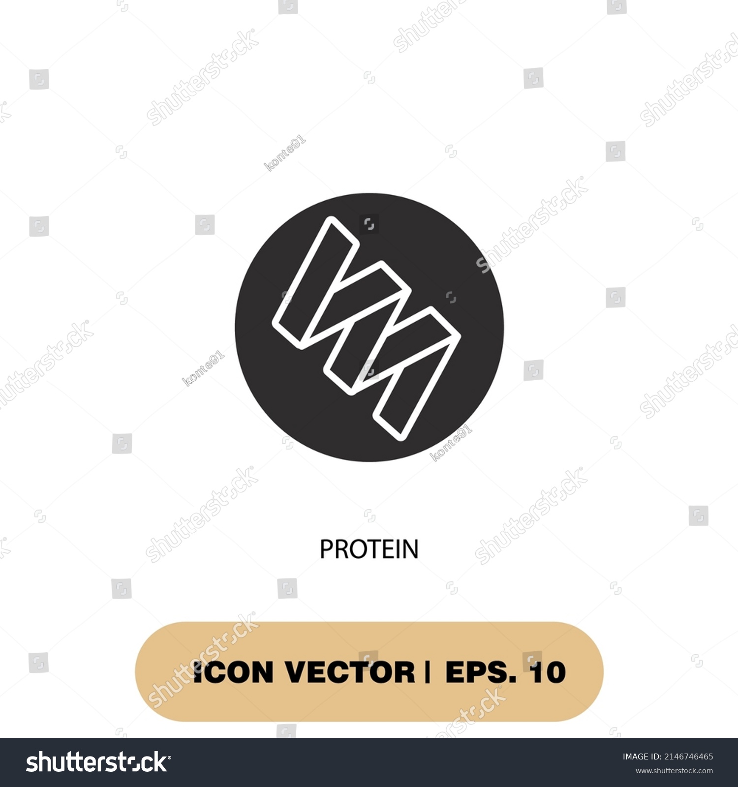 Protein Icons Symbol Vector Elements Infographic Stock Vector (Royalty ...