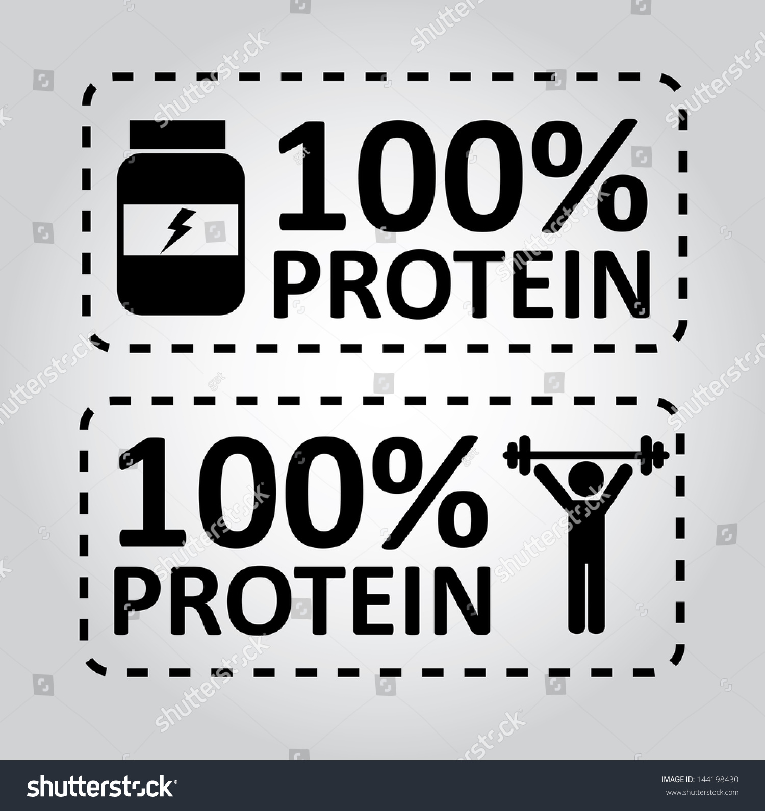 Protein Labels Over Gray Background Vector Stock Vector (Royalty Free ...
