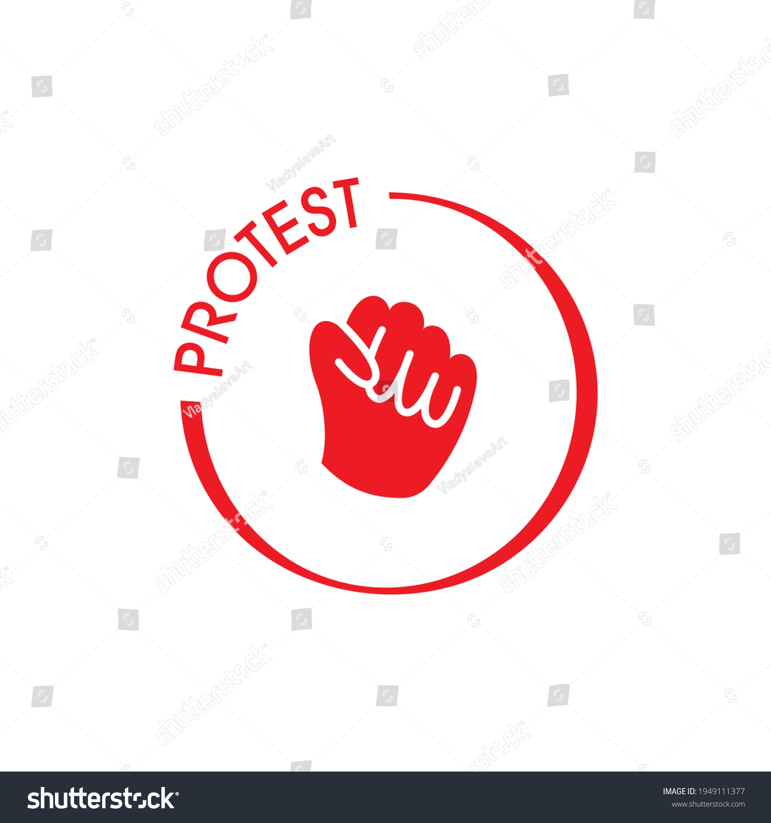 Protest Icon Emblem Sign Packaging Stock Vector (Royalty Free ...