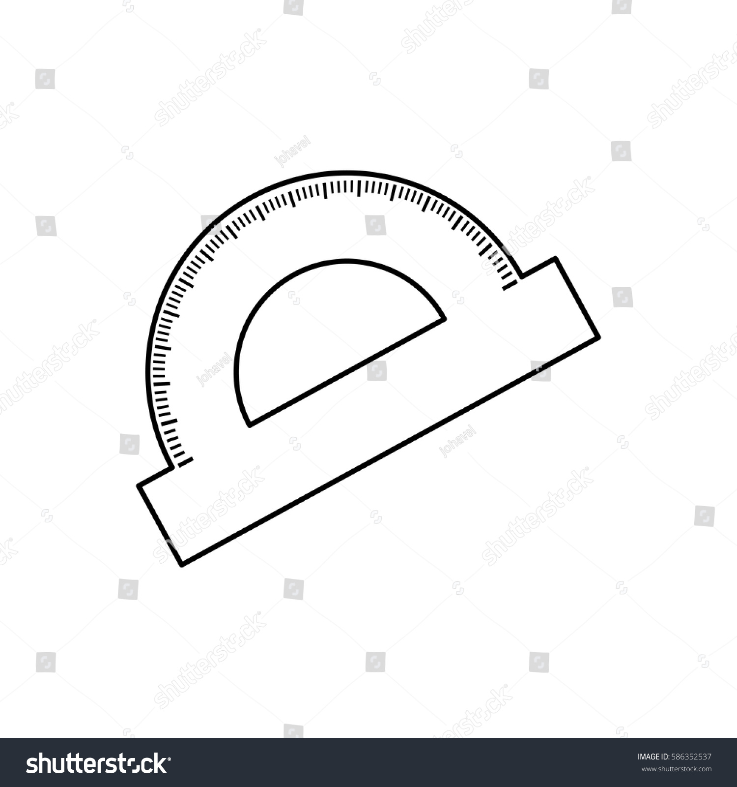 Protractor Angle Meter Icon Vector Illustration Stock Vector (Royalty Free) 586352537 | Shutterstock