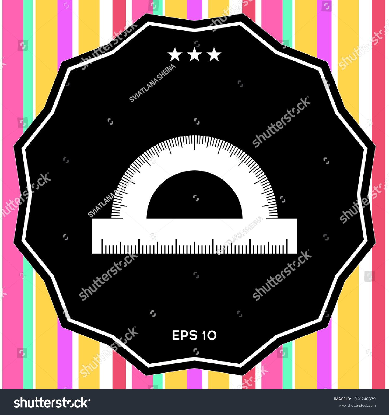 Protractor Symbol Icon Stock Vector (Royalty Free) 1060246379 ...