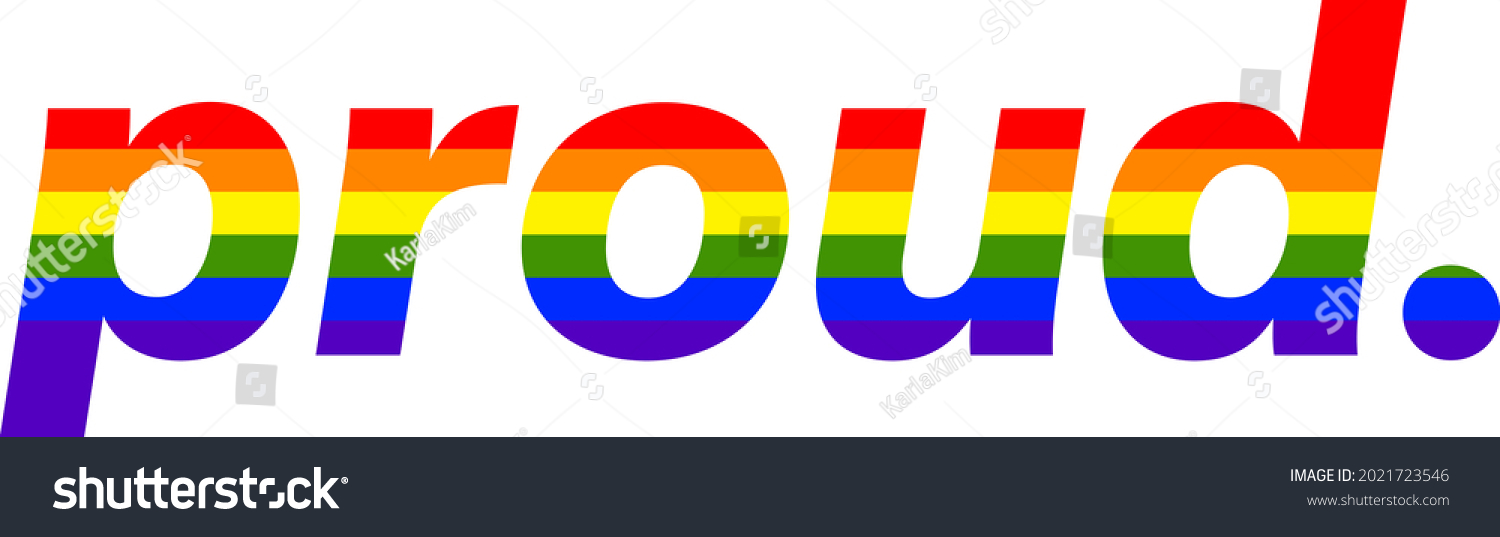 Proud Pride Typography Logo Vector Stock Vector (Royalty Free ...