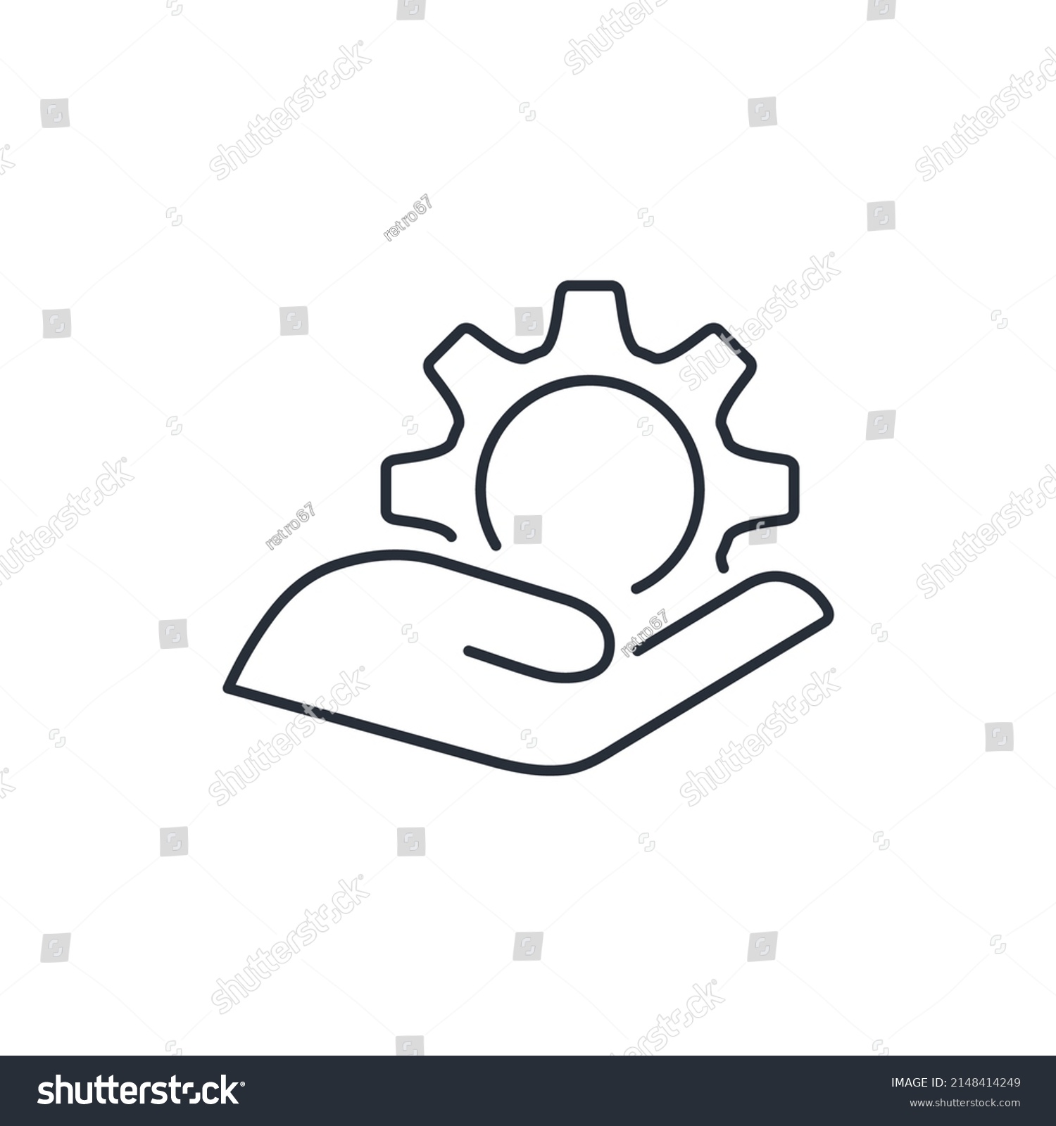 Providing Technical Possibility Vector Linear Icon Stock Vector ...